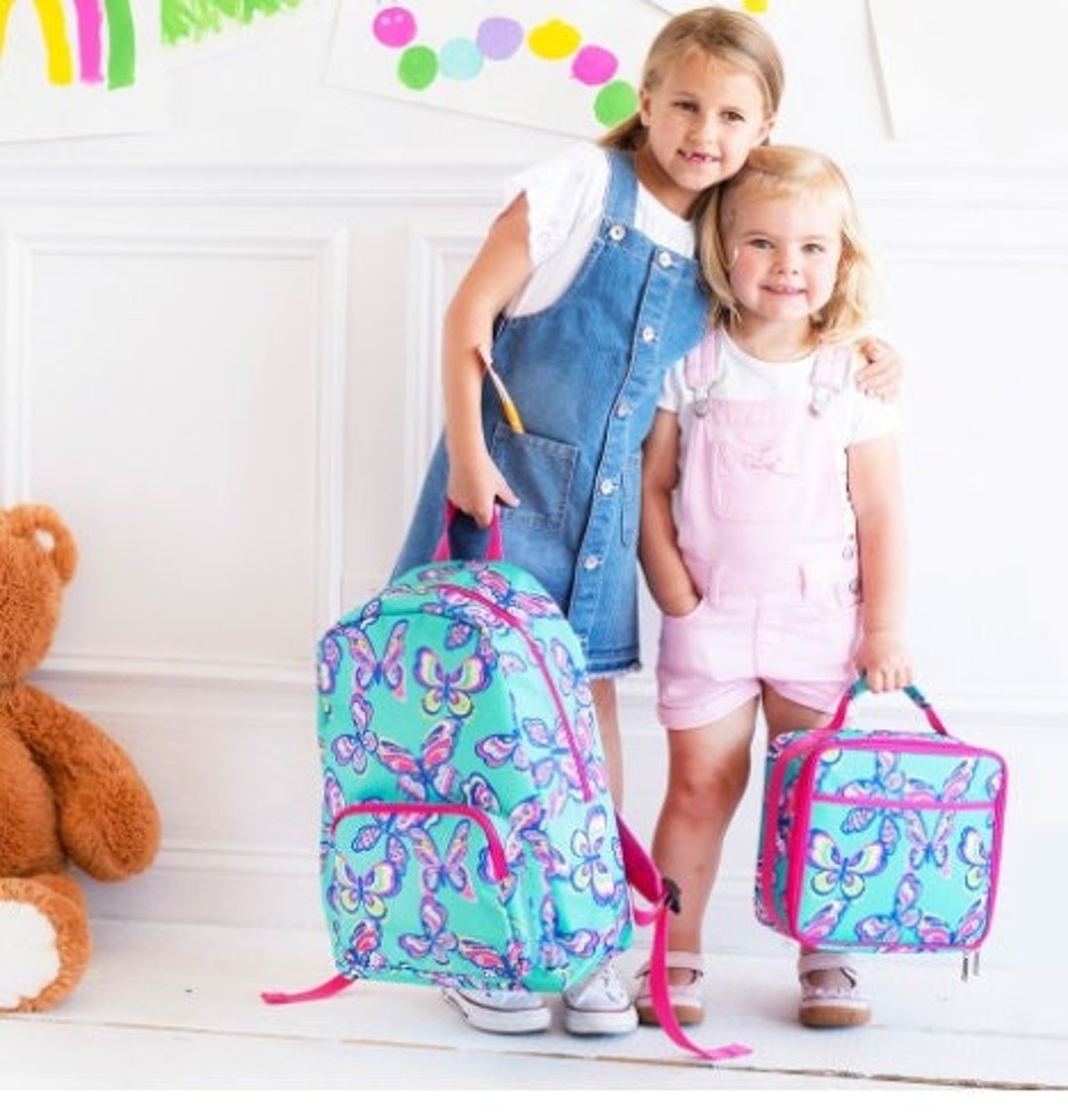 Personalized Girls Backpack and Lunch Box Set, Personalized Full Size ...