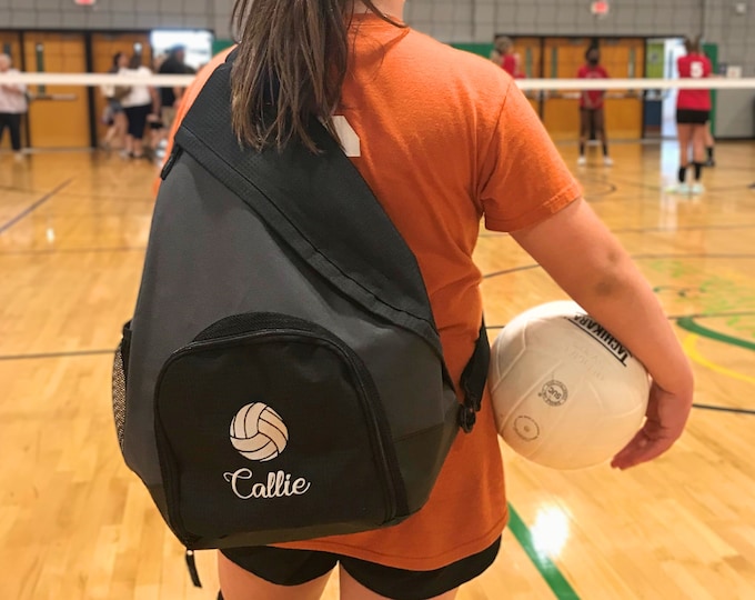 Personalized Volleyball Backpack With Name & Embroidered Volleyball ...