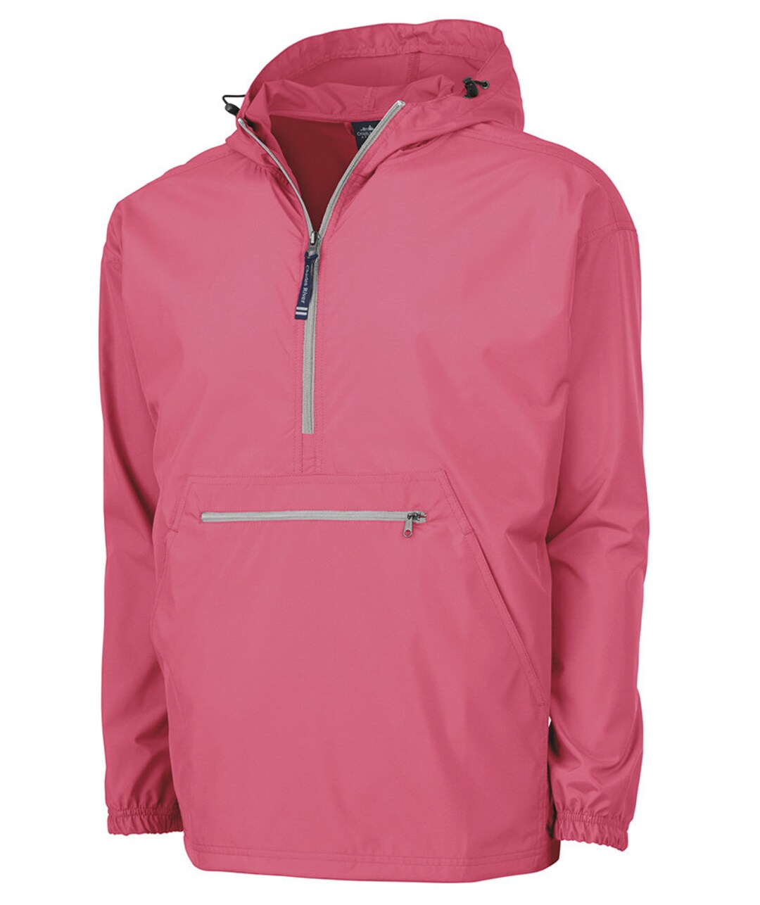 Coral Lightweight Pack-n-go Rain Jacket Monogrammed Personalized Half ...