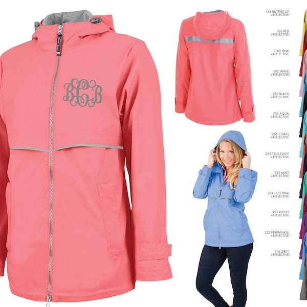 Monogrammed Rain Jacket - Etsy