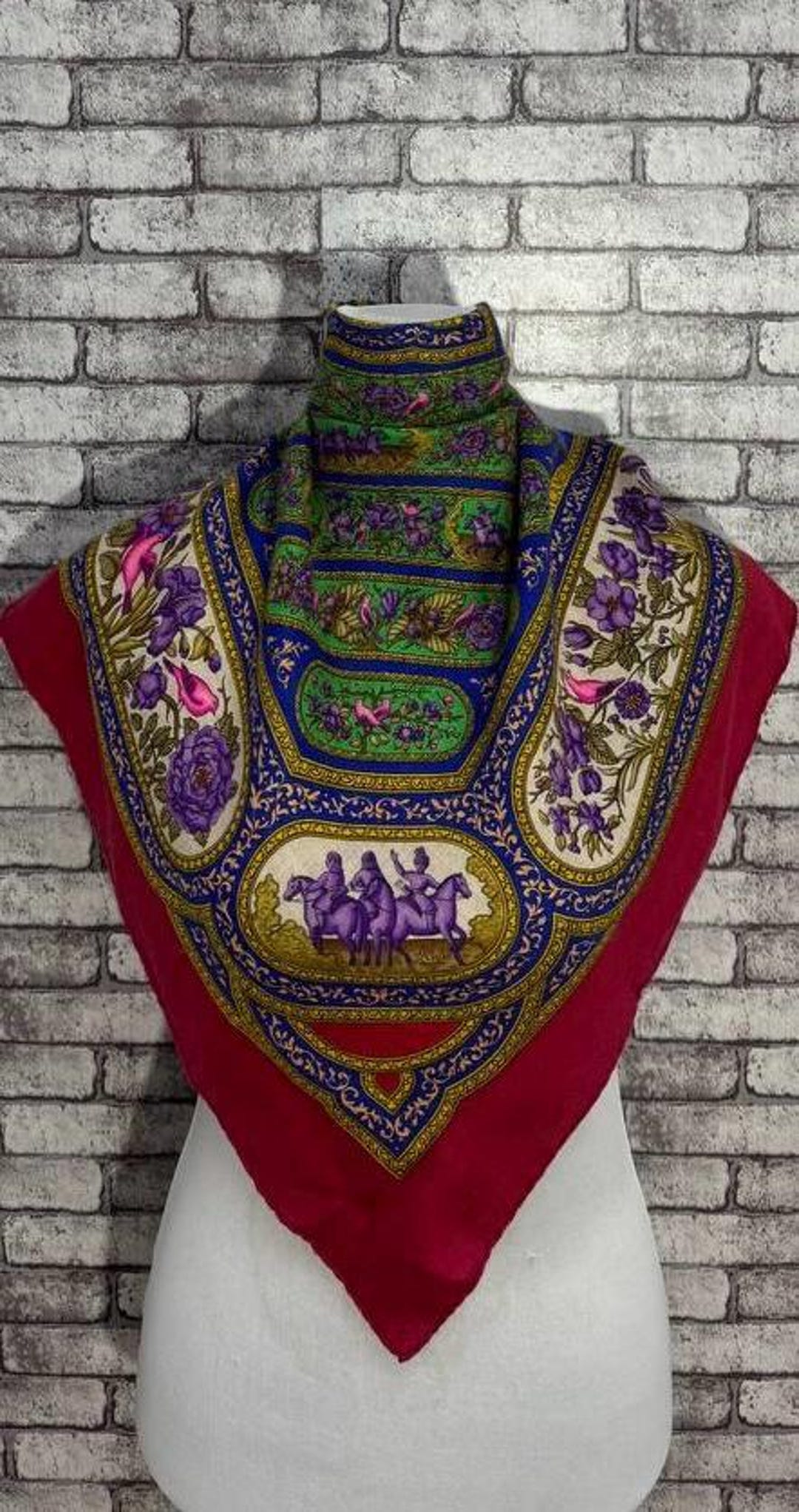 Free Fedex Express Authentic Hermes “qalamdan” Cashmere Silk Scarf (34 ...