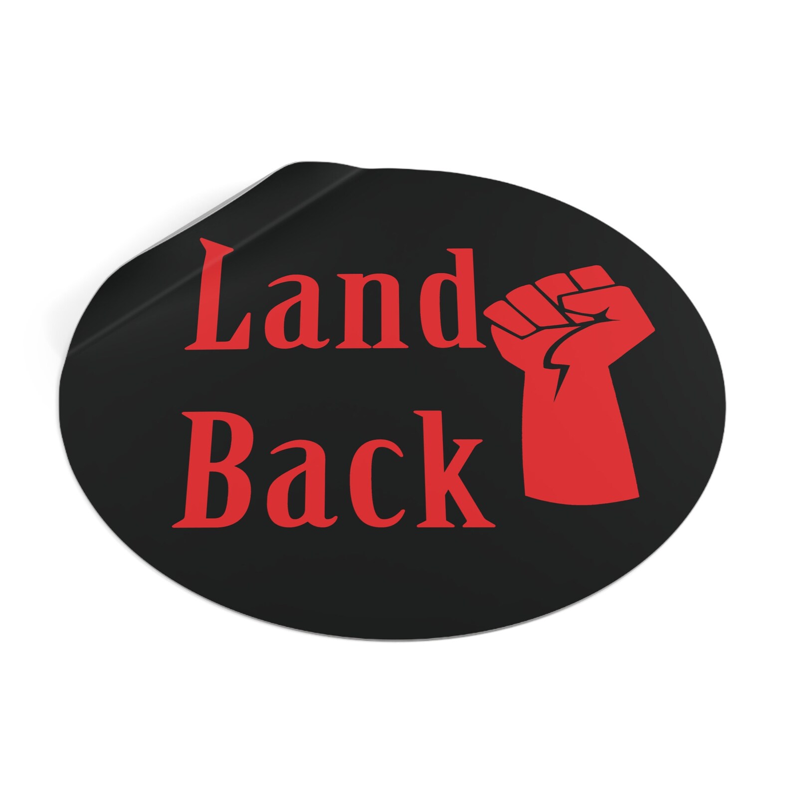 LAND BACK Round Vinyl Stickers - Etsy