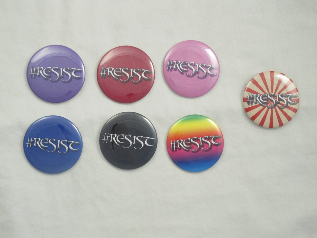 Resist Button #2. 2.25" Pin-back Button. Resist Pin. Resist. Protest ...