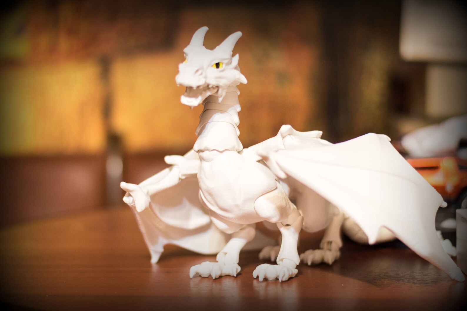 Articulated White Dragon Dragon figure | Etsy