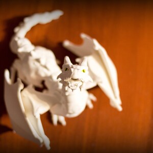 Articulated White Dragon Dragon figure | Etsy