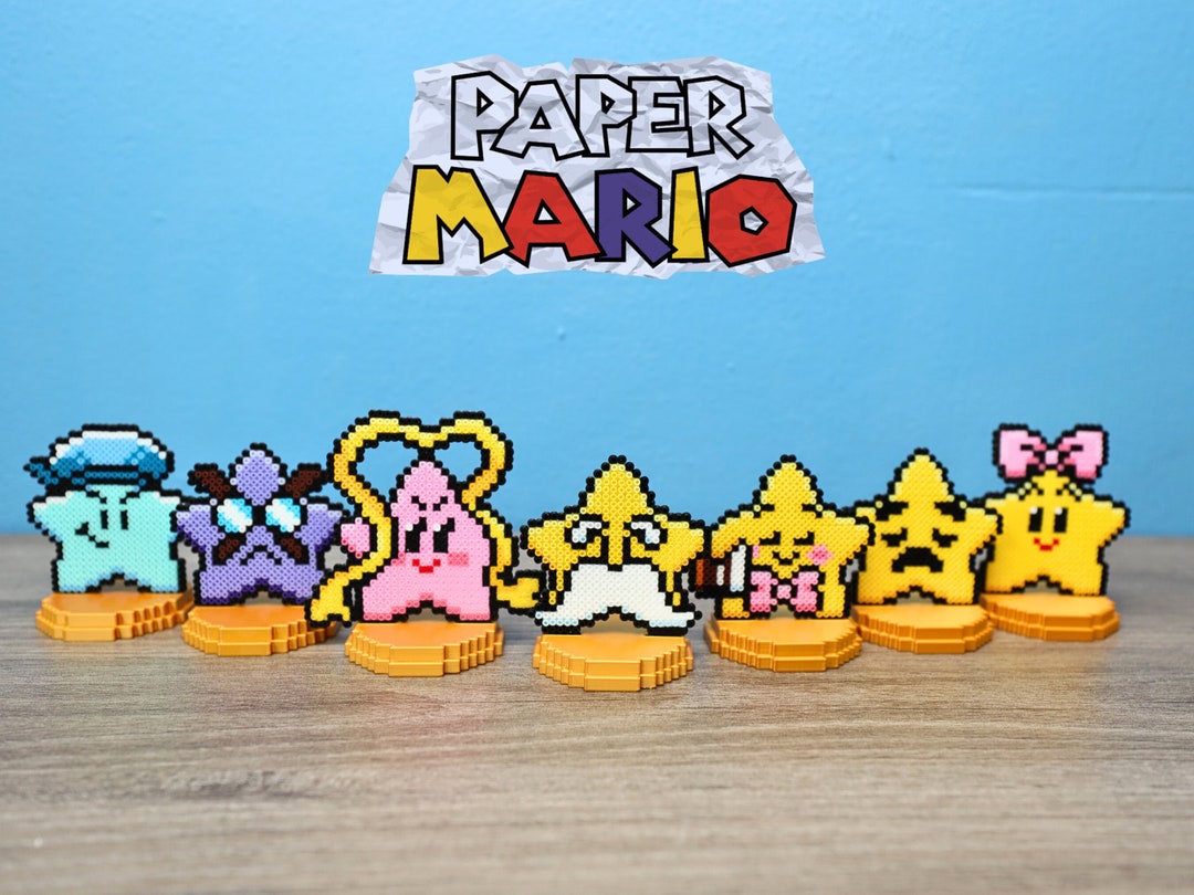 Paper Mario 64 Spirit Stars - Perler Bead Art With 3D Printed Stands - Etsy