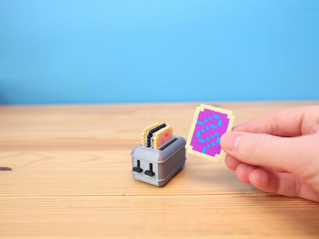 Miniature Toaster Pastry and Toaster Set - 3D Printed Toaster - Perler ...