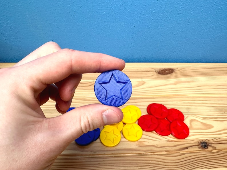 Replica Mario 64 Coins - Red/blue/yellow - 3D Printed Coins - Etsy