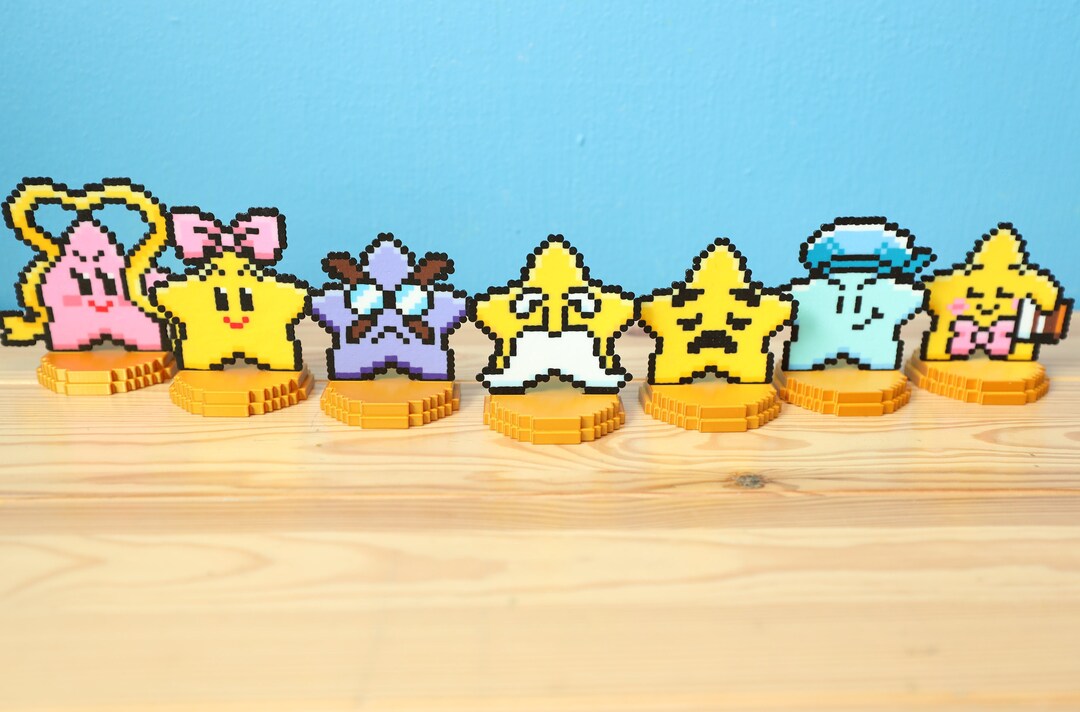 Paper Mario 64 Spirit Stars Perler Bead Art With 3D Printed - Etsy