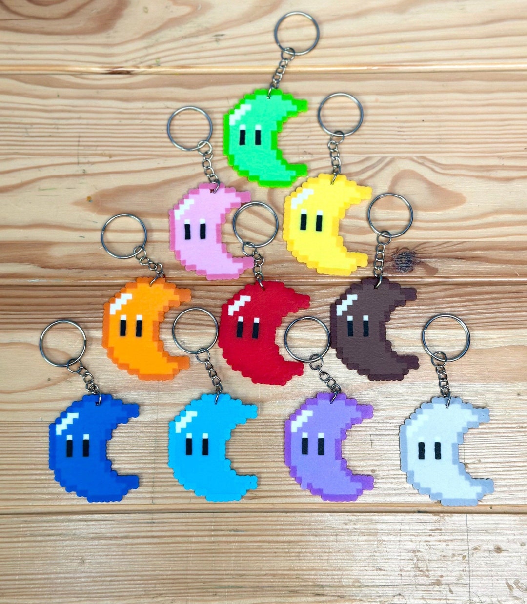 Mario Odyssey Inspired Pixel Art Keychains - All Kingdom's Moons ...