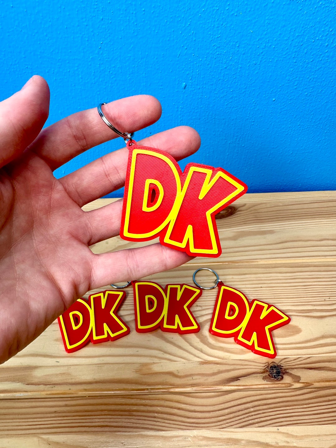 Donkey Kong "dk" Logo Keychain - 3D Printed - Etsy
