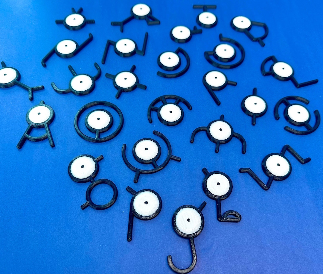 Pokemon Unown Magnet Set - Full Collection - 3D Printed Magnets - Etsy