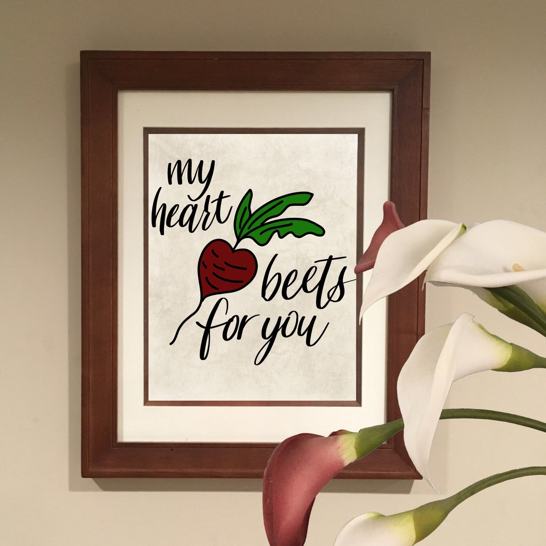 My Heart Beets for You SVG and DXF Cutting File; Valentines Cut File ...