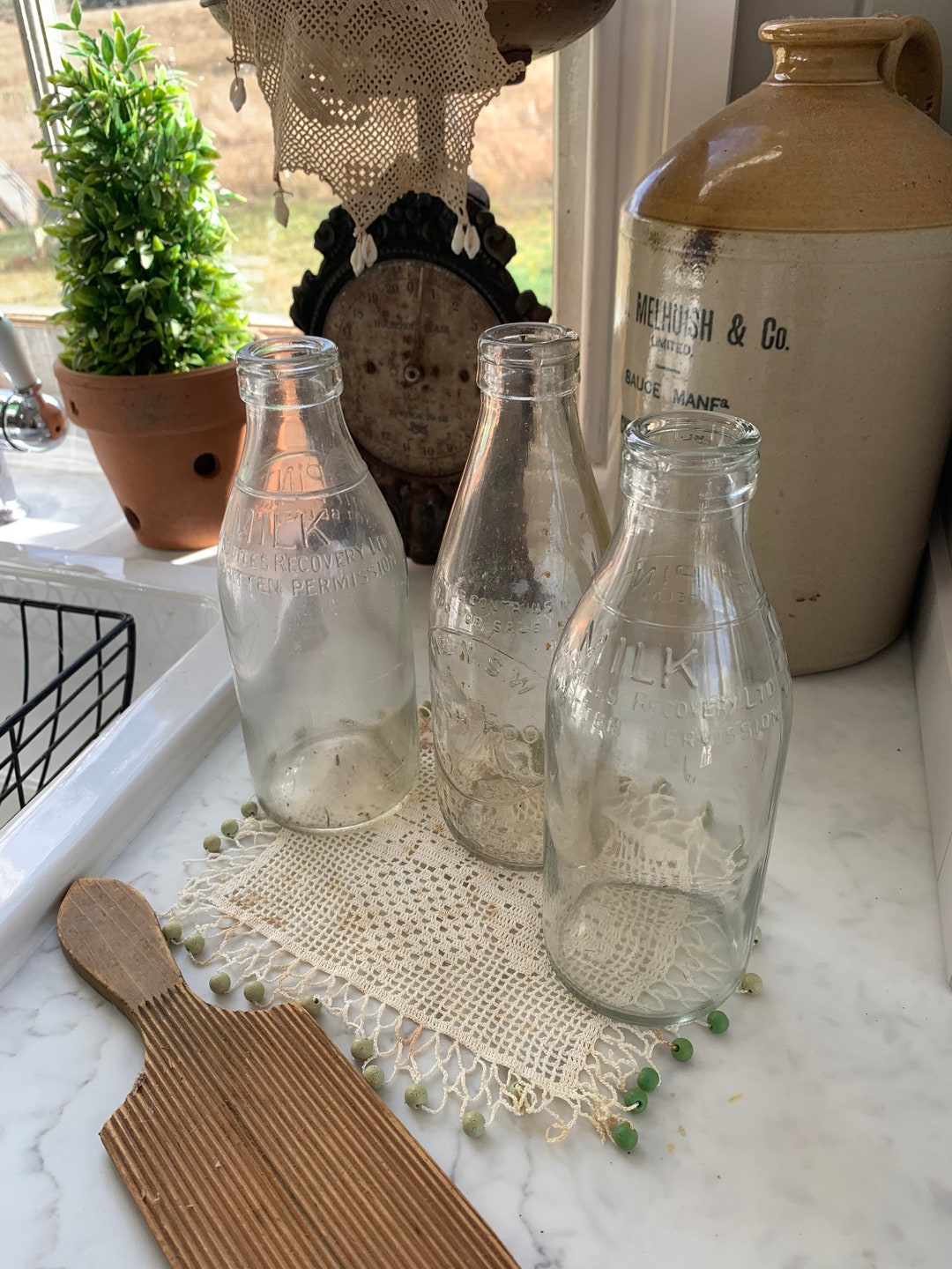 3x Farmhouse Original Milk Bottles - Etsy