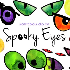 Spooky Eyes Clipart, Halloween, Eyes Clip Art - Etsy UK