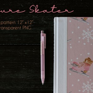 Ice Skating Seamless Pattern, Figure Skater Pattern, Ice Skating ...