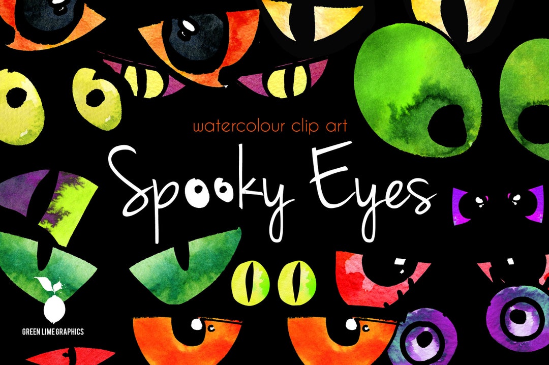 Spooky Eyes Clipart, Halloween, Eyes Clip Art - Etsy UK