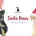 Santa Paws Png, Christmas Dogs Clipart, Dog Png, Boston Terrier, Poodle ...