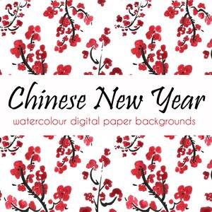 Chinese New Year Digital Papers China Chinese Lanterns - Etsy