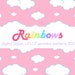 Rainbow Seamless Pattern Digital Paper: Clouds & Hearts (JPEG) - Etsy