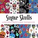 Sugar Skulls Digital Paper, Day of the Dead Pattern, Watercolour Skulls ...