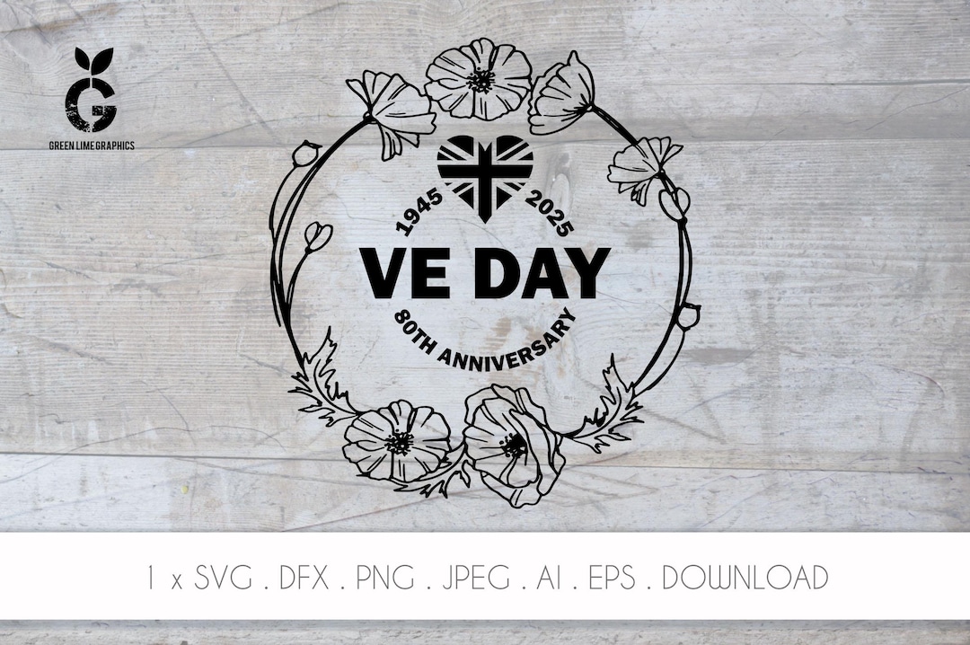 VE Day Svg, VE Day Cricut Svg Files, WW2 Cutting Machine Files, War ...