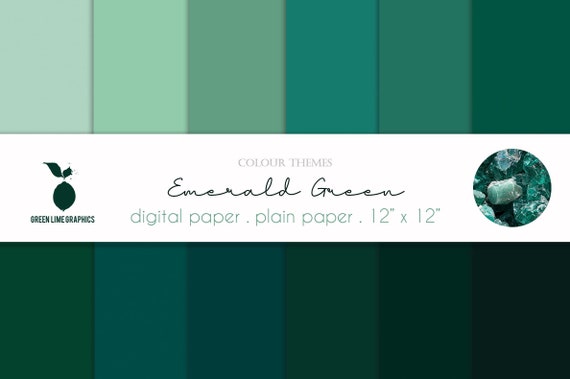 Emerald Green Digital Paper Green Solid Colour Paper Plain - Etsy UK