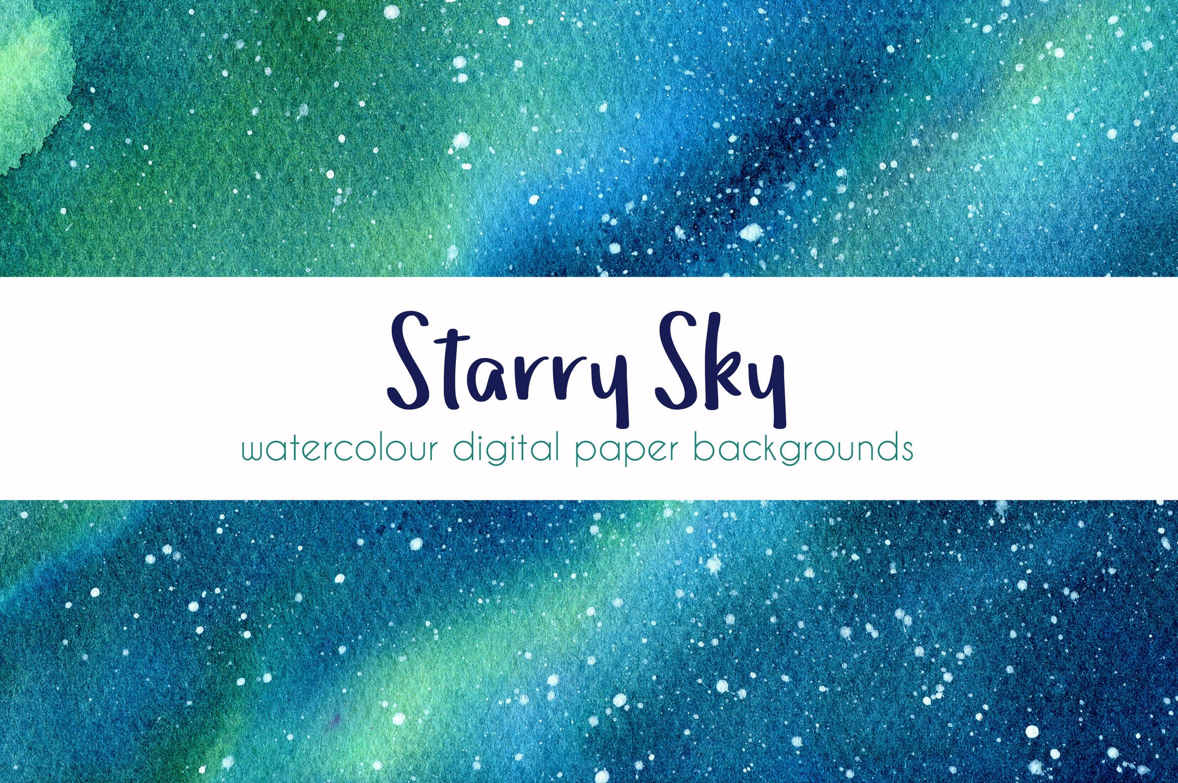 Watercolour Space Digital Paper | Etsy