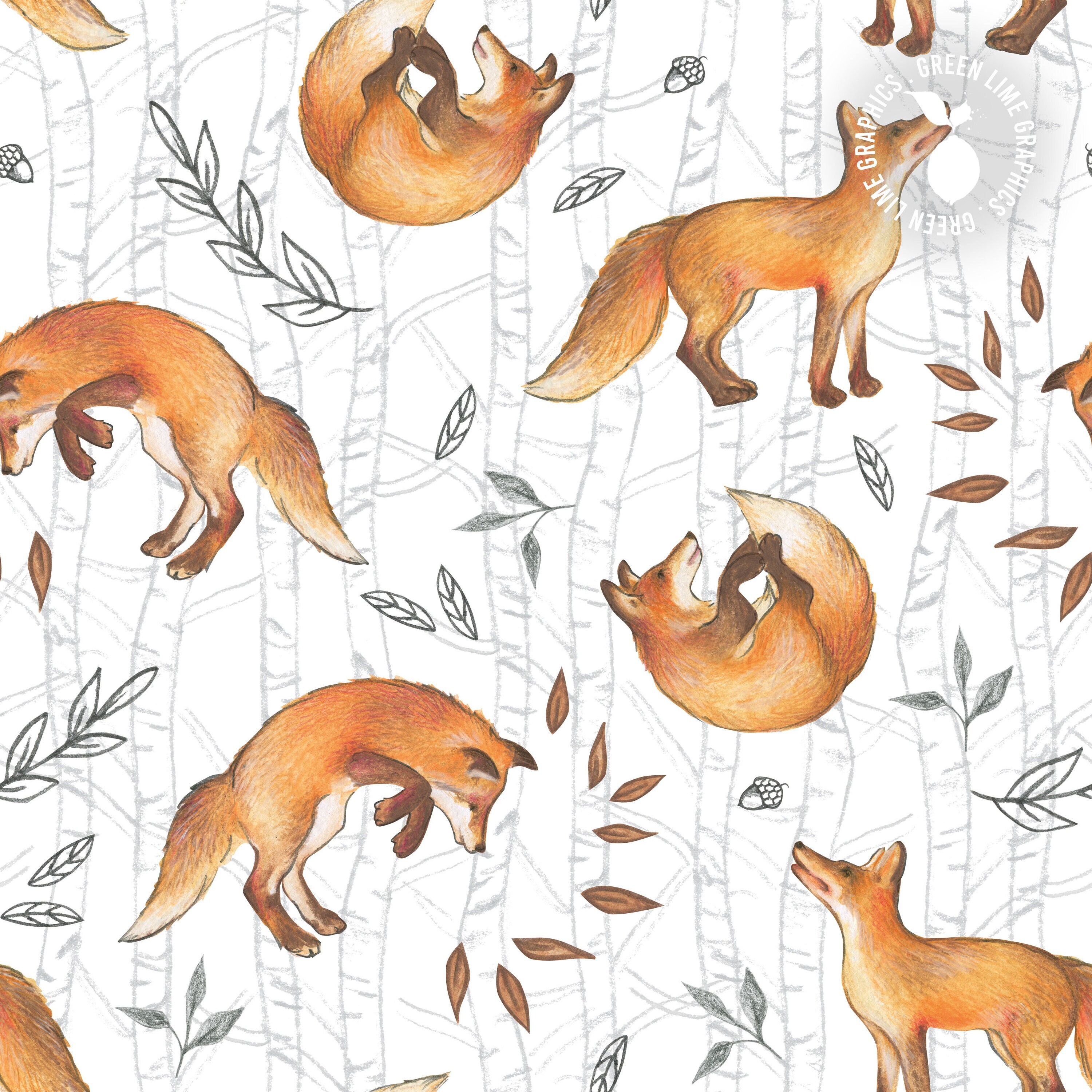 Fox Pattern Background