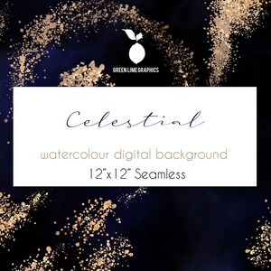 Celestial Background, Galaxy Digital Paper, 12" X 12" Seamless, Cosmic ...