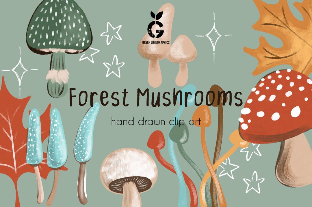 Mushroom Clipart, Fungi Png, Mushroom Png, Cute Forest Clipart ...