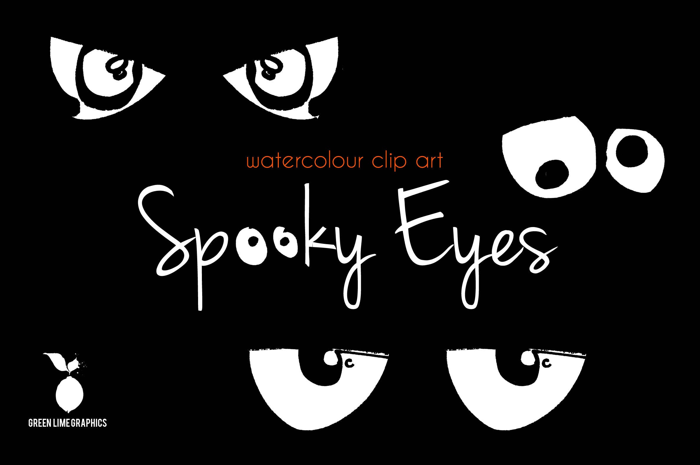 Spooky Eyes Clipart Halloween Eyes Clip art | Etsy
