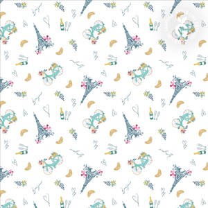 Paris Eiffel Tower Seamless Pattern, Eiffel Tower Digital Paper, Paris ...