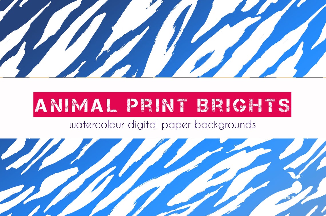 Rainbow Animal Print Digital Paper Watercolor Animal Print | Etsy UK