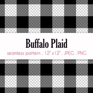 Buffalo Plaid Seamless File, Red and Black Gingham Pattern, Lumberjack ...