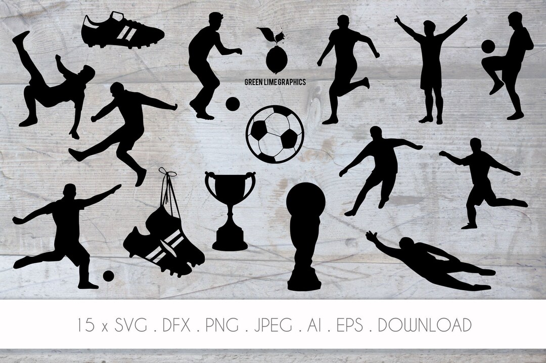 Soccer SVG, Soccer Silhouette, Football Silhouette, Soccer Cut File ...