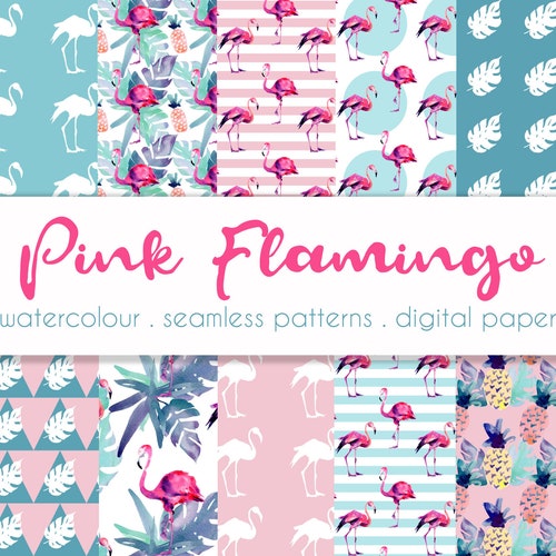 Watercolour Tropical Digital Paper Summer Digital Paper | Etsy