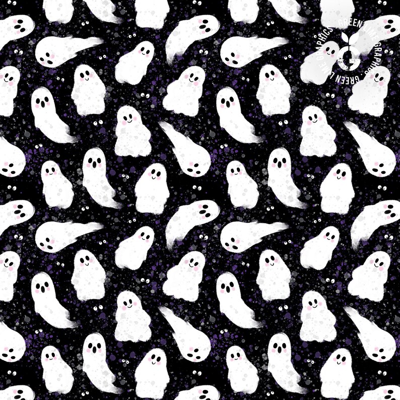 Ghost Seamless Pattern, Halloween Fabric Design, Halloween Seamless ...