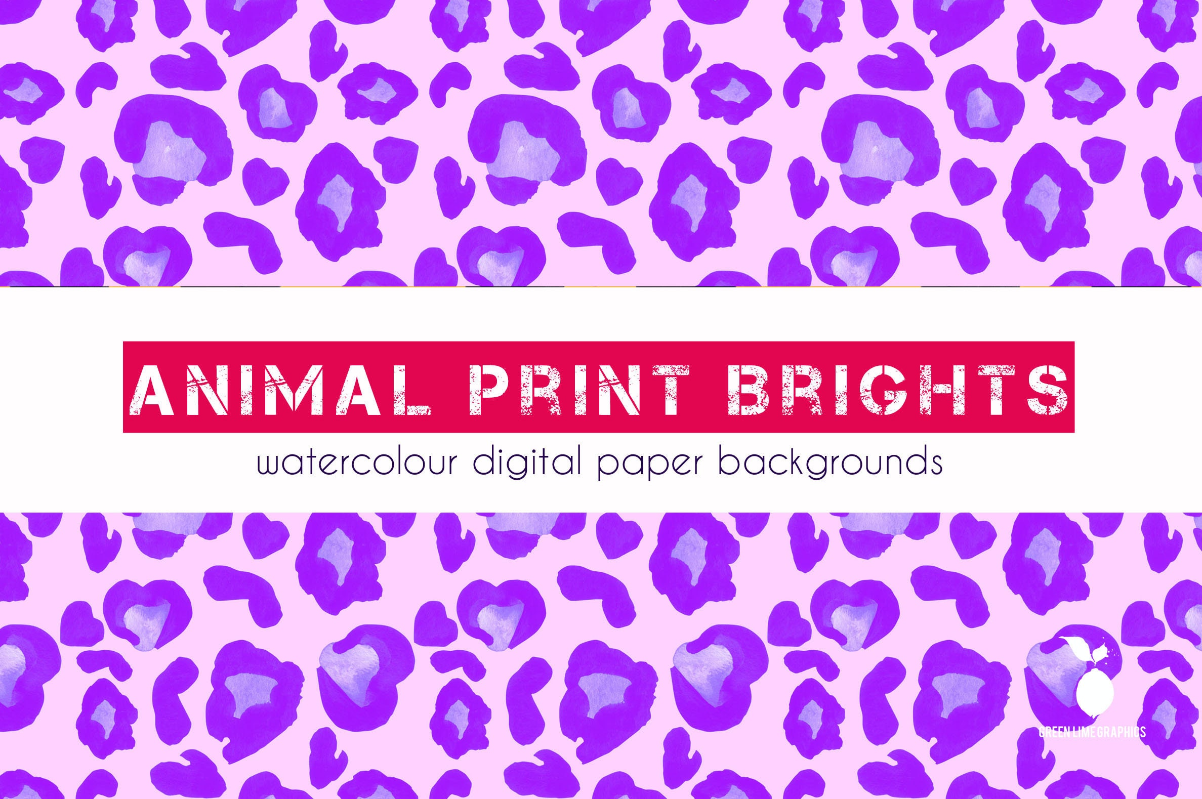 Rainbow Animal Print Digital Paper Watercolor Animal Print | Etsy UK