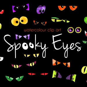 Spooky Eyes Clipart, Halloween, Eyes Clip Art - Etsy UK