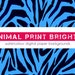Rainbow Animal Print, Digital Paper, Watercolor Animal Print, Bright ...