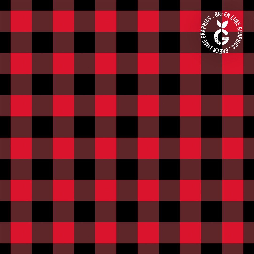 Buffalo Plaid Seamless File, Red and Black Gingham Pattern, Lumberjack ...