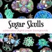 Sugar Skulls Digital Paper, Day of the Dead Pattern, Watercolour Skulls ...