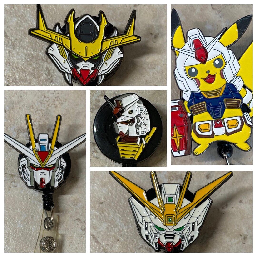 Pikachu Gundam Badge Reels, Pokemon, Anime, Squirtle, Bulbasaur ...