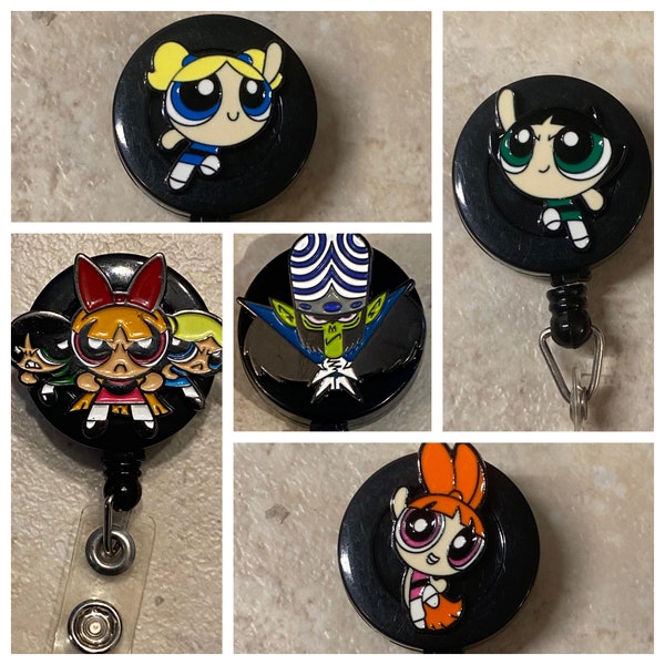 Powerpuff Girls Badge Reel - Etsy