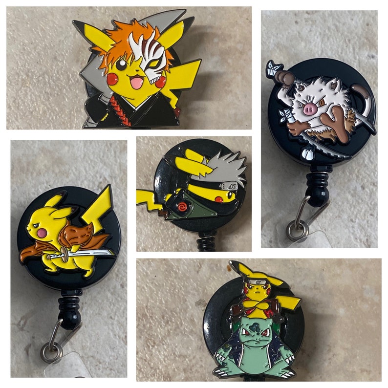 Pokemon Anime Badge Reels Pikachu Squirtle - Etsy
