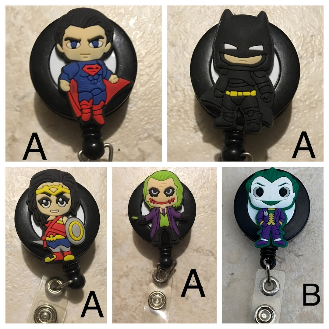 Batman Badge Reel, Superman, Wonder Woman, Joker, Green Lantern, Flash ...