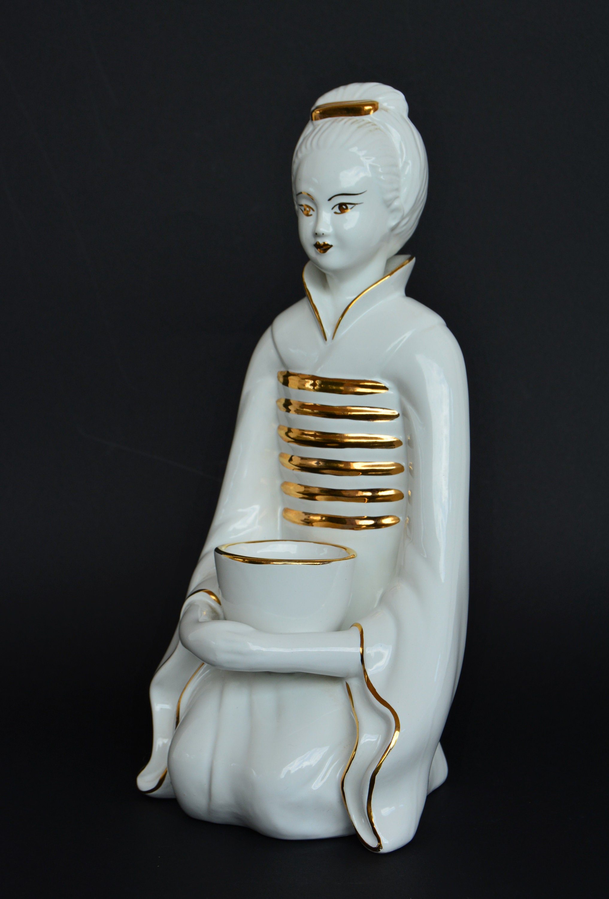 Porcelain Statue Japanese Figurine Vintage Geisha - Etsy