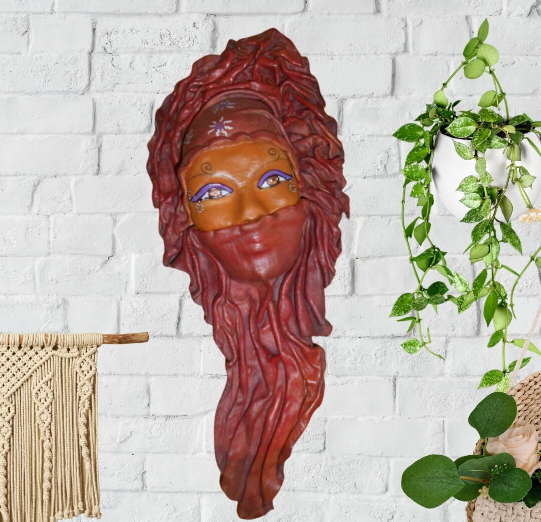 Leather Wall Masks, Wall Leather Mask, Leather Decor, Wall Face Masks ...