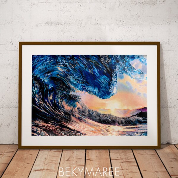 Wave Artwork - Etsy